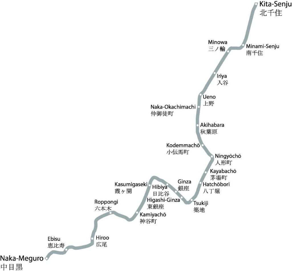 Tokyo Metro Hibiya Line: Map, Stations, Tickets & Highlights